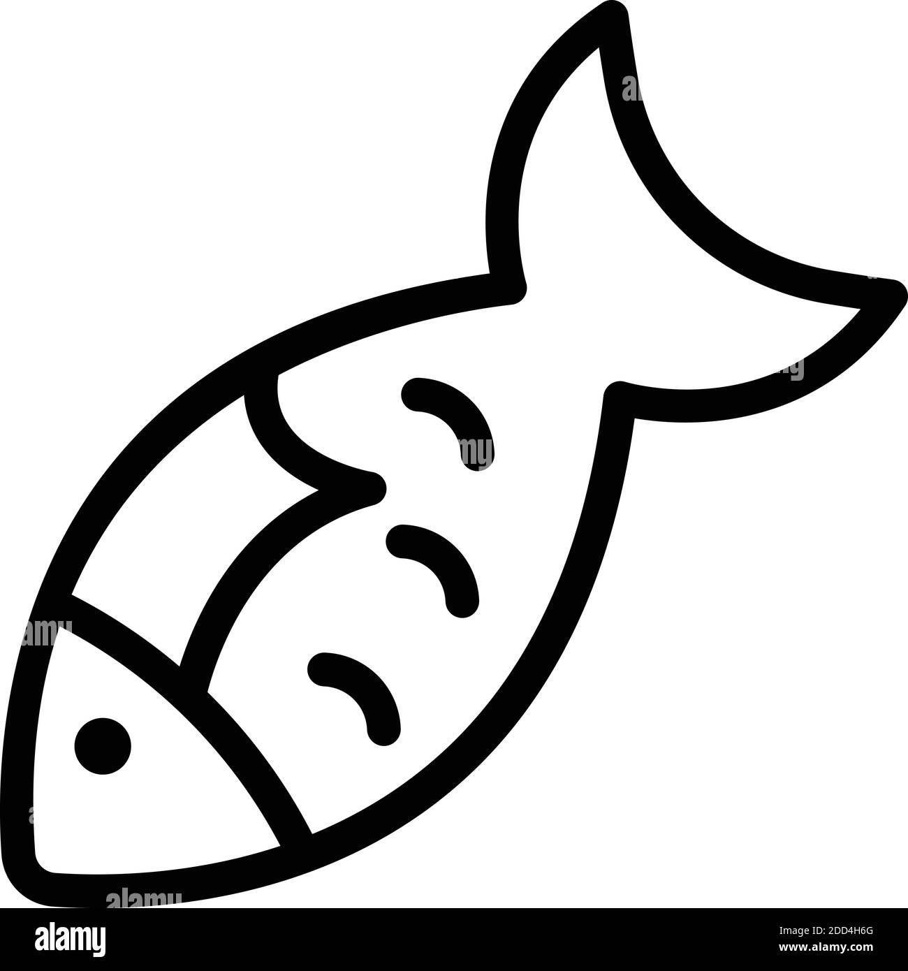 Sport nutrition fish icon. Outline sport nutrition fish vector icon for ...