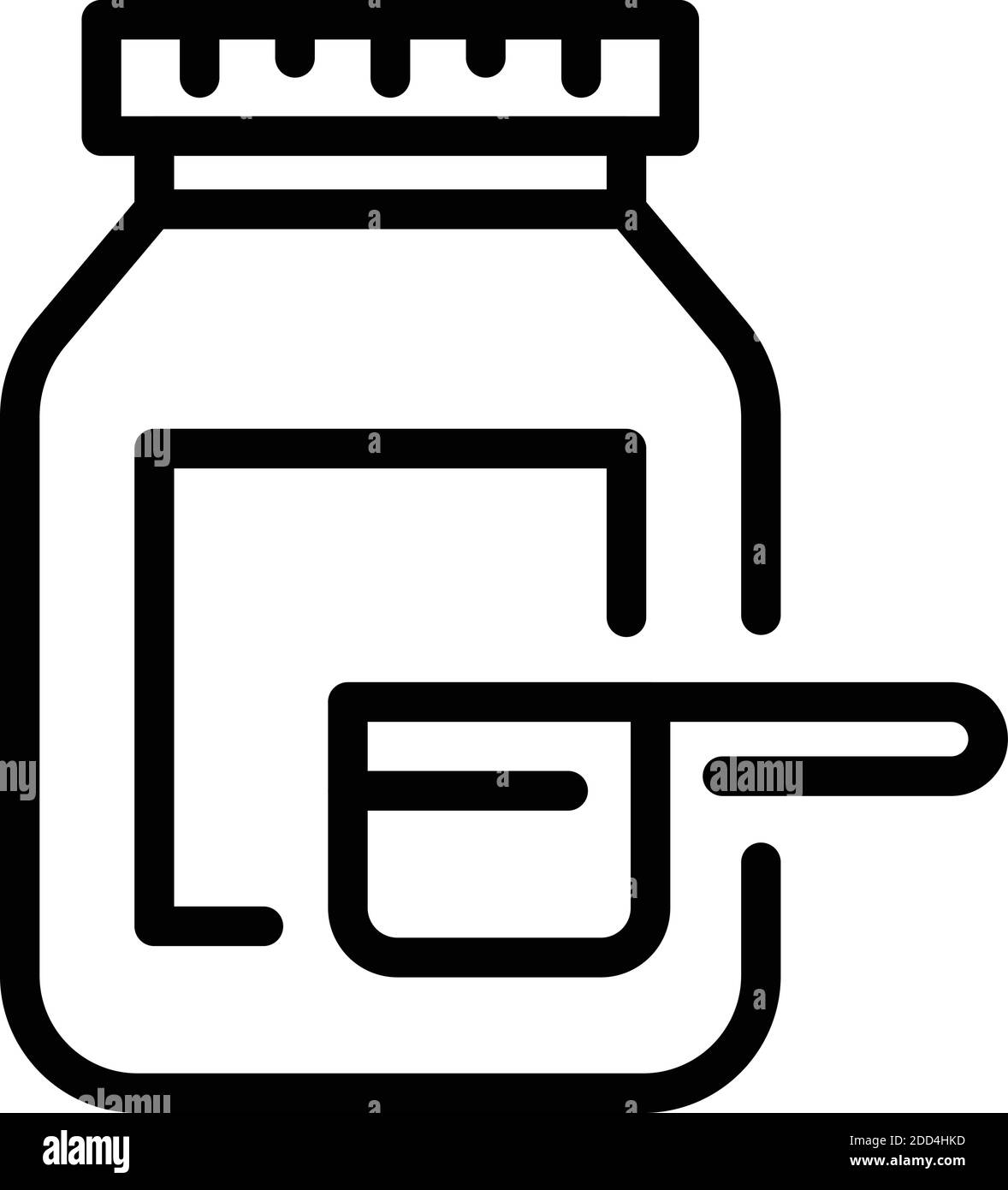 Sport nutrition protein jar icon. Outline sport nutrition protein jar ...