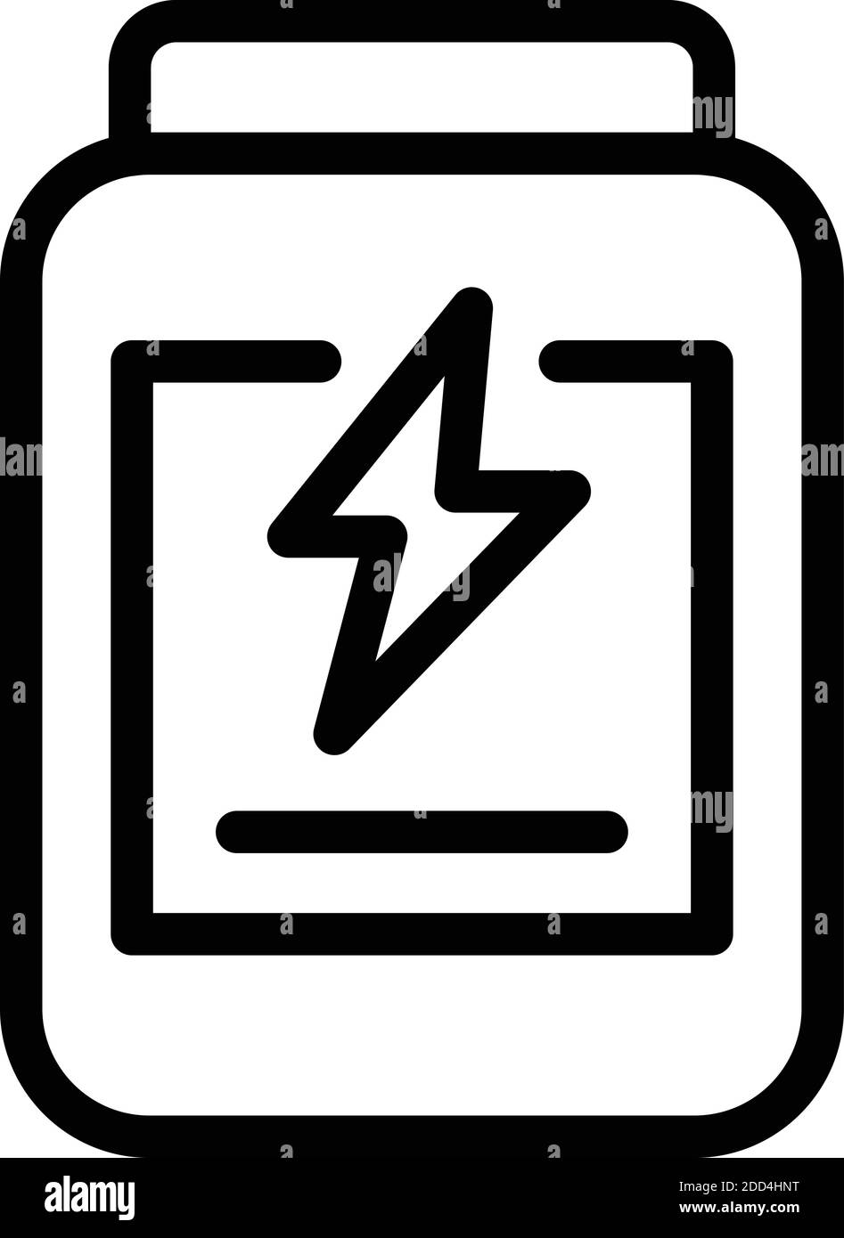 Sport nutrition energy jar icon. Outline sport nutrition energy jar ...