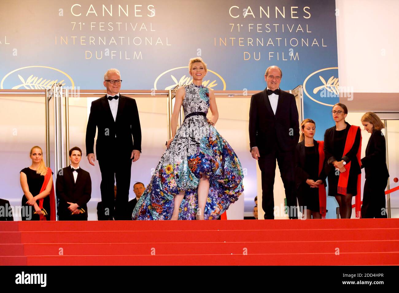 Thierry Fremaux, Pierre Lescure, Jury President Cate Blanchett attends ...