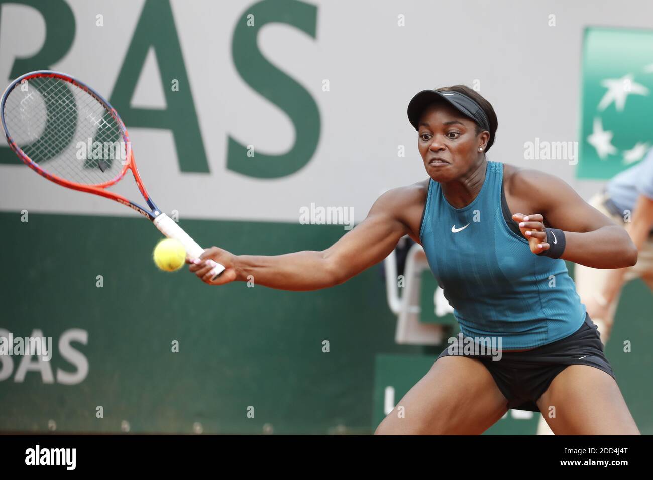 USA's Sloane Stephens playing in the 1/4 of finals of the French Tennis ...