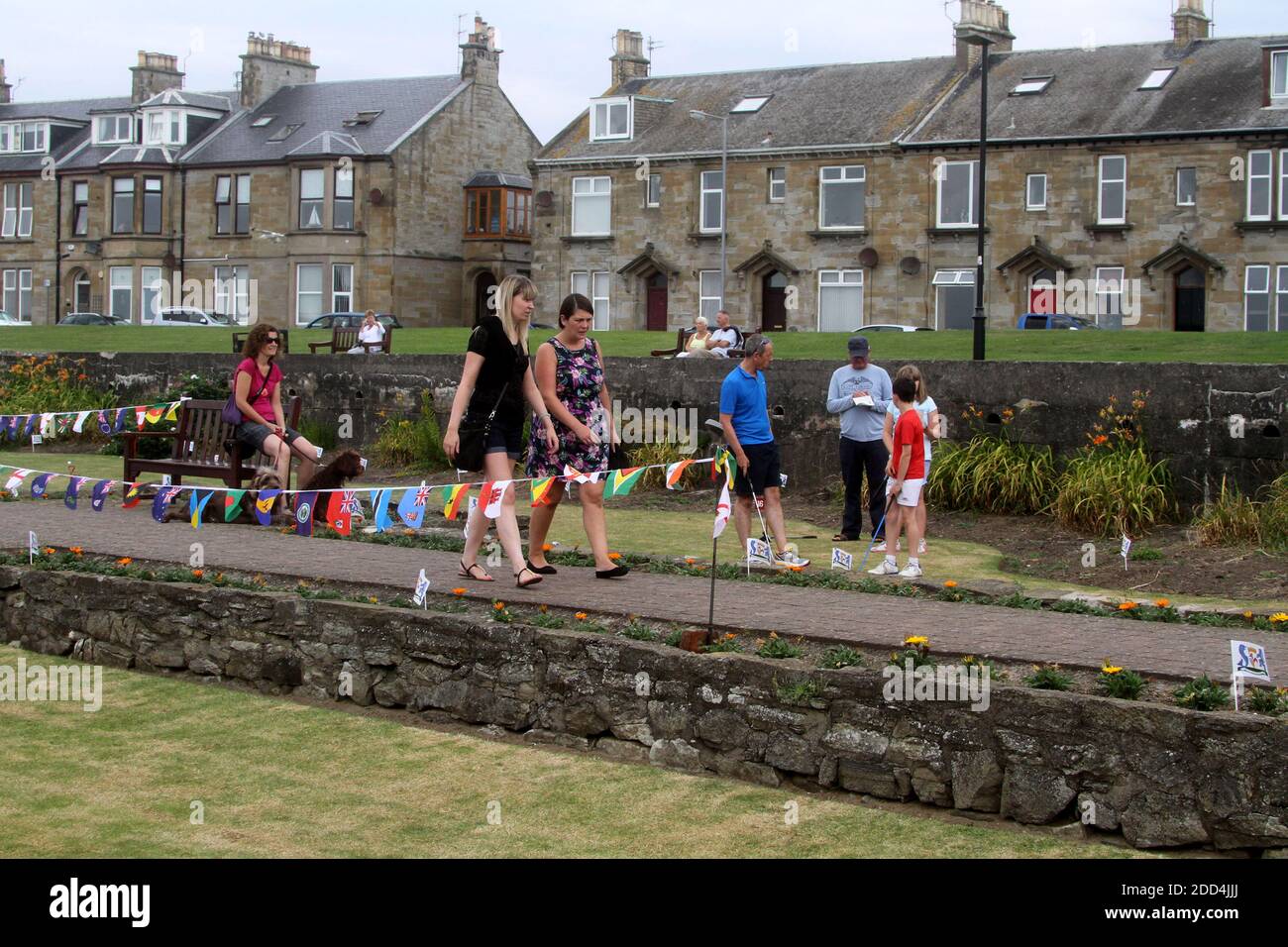Troon, Ayrshire, Scotland. UK. Activities in the sunken gardens as part ...