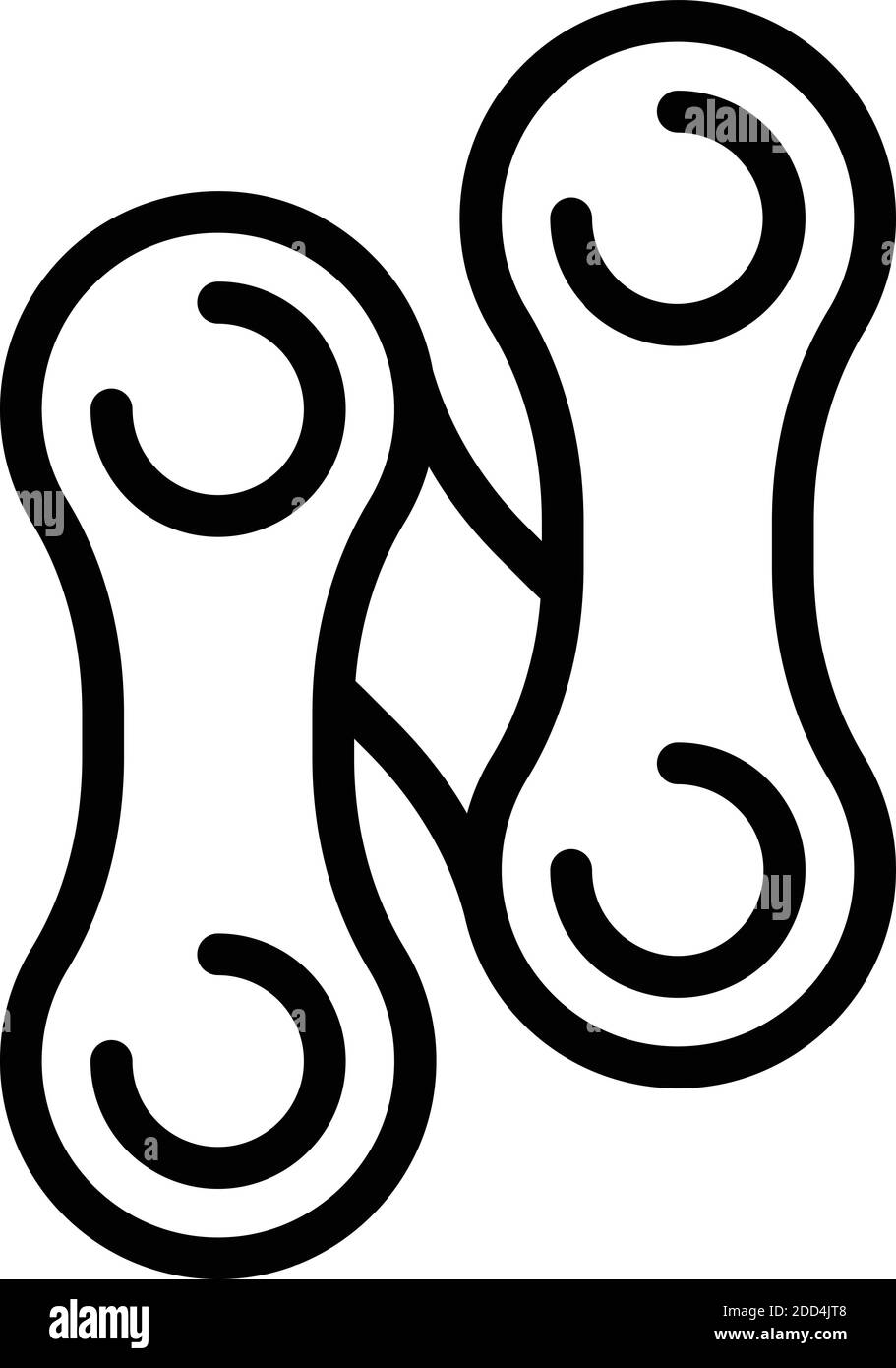 Bicycle chain icon. Outline bicycle chain vector icon for web design ...