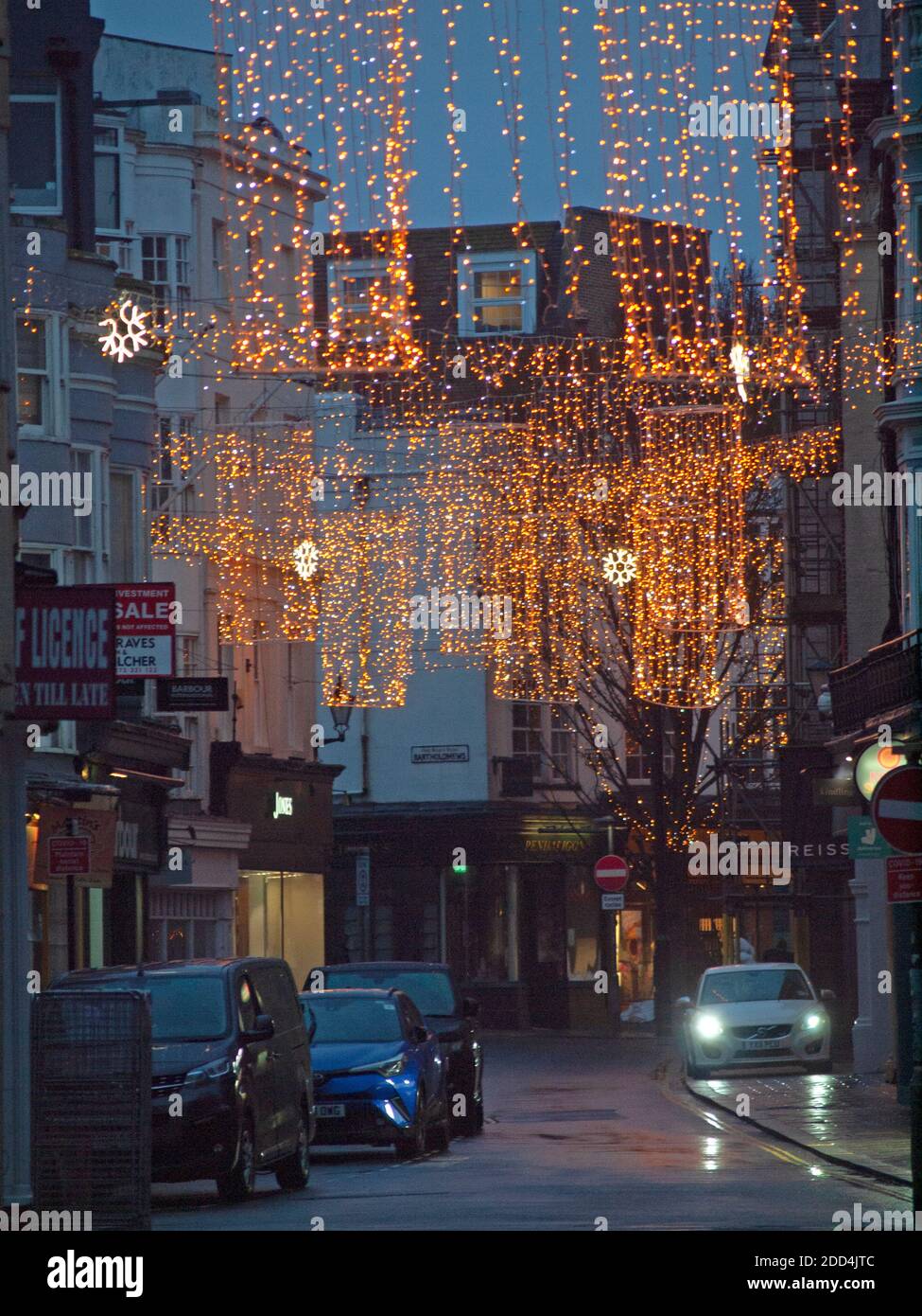 The Christmas lights in central Brighton Stock Photo - Alamy
