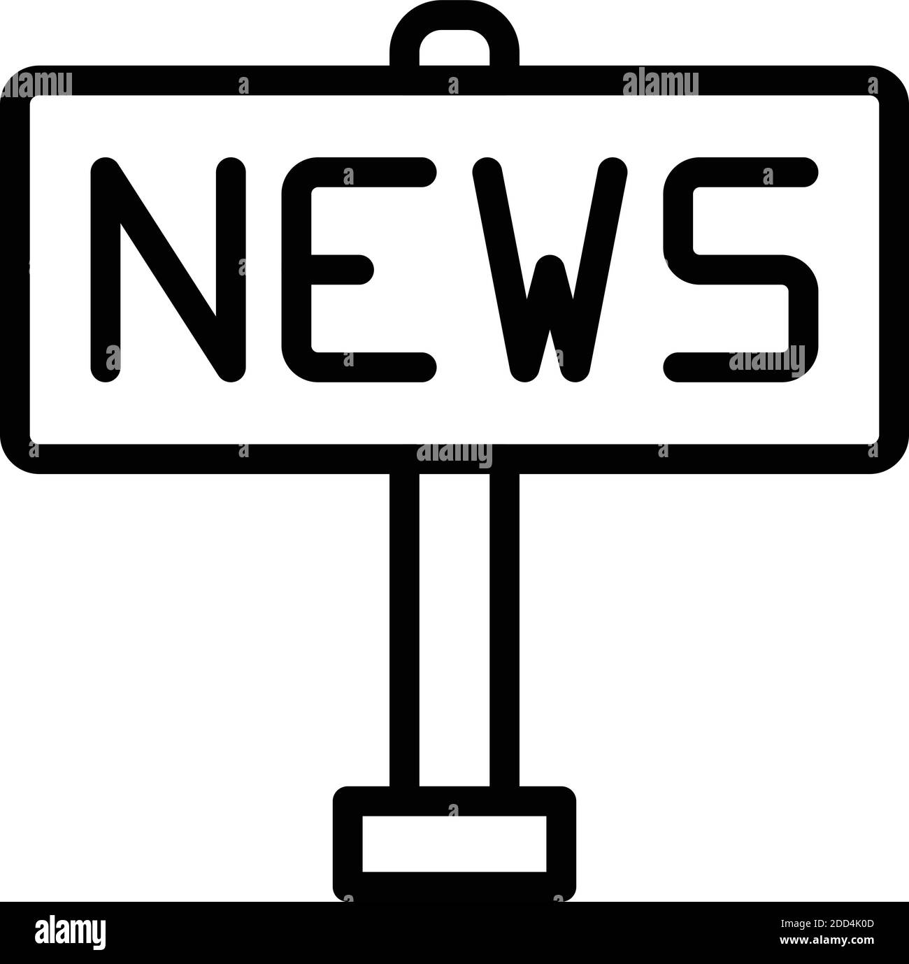 News board icon. Outline news board vector icon for web design isolated ...