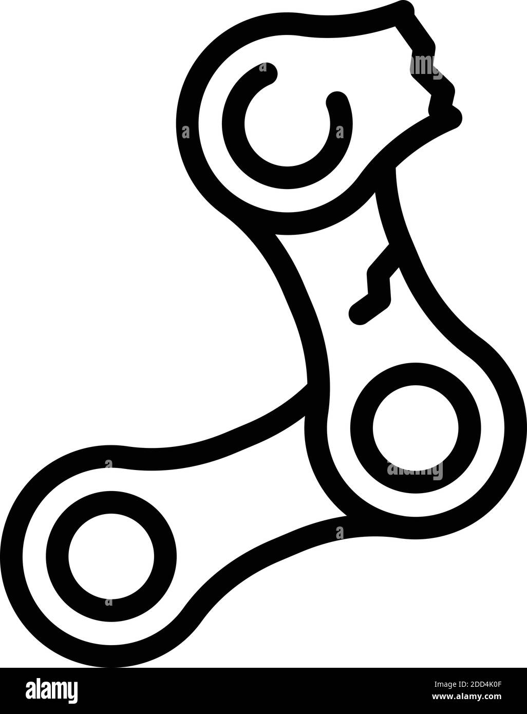 Bicycle repair chain icon. Outline bicycle repair chain vector icon for ...