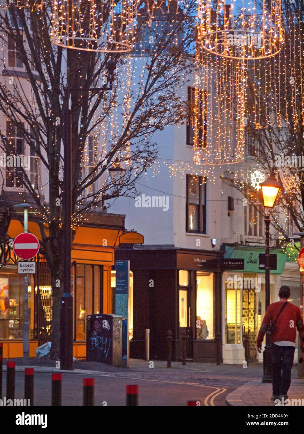 The Christmas lights in central Brighton Stock Photo - Alamy