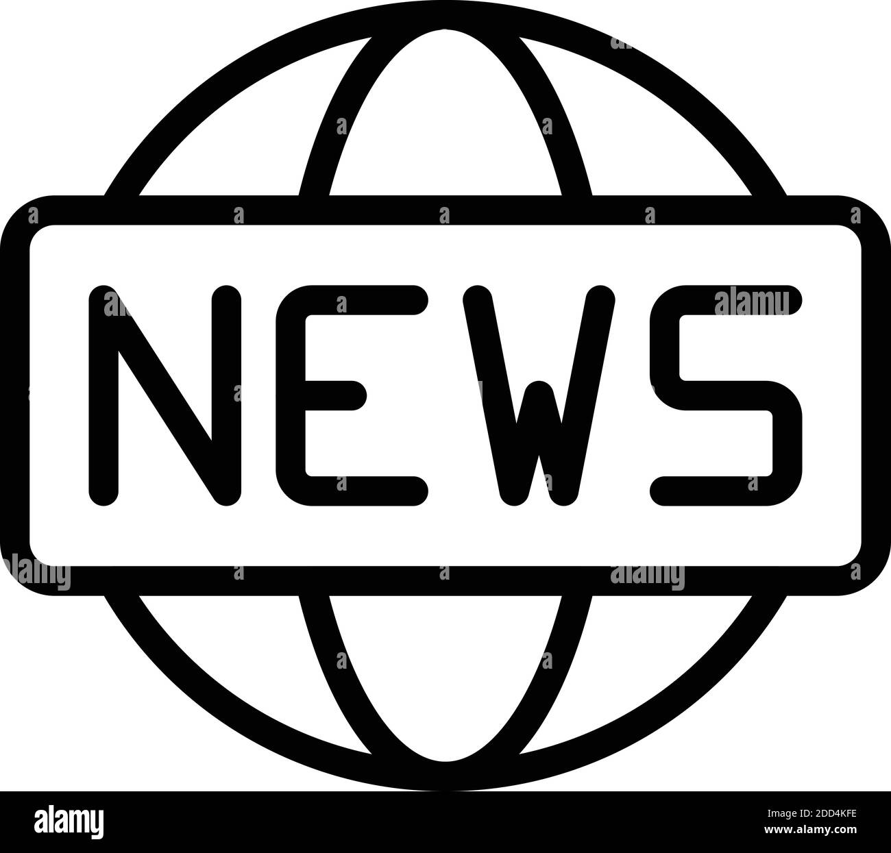 Global news icon. Outline global news vector icon for web design ...