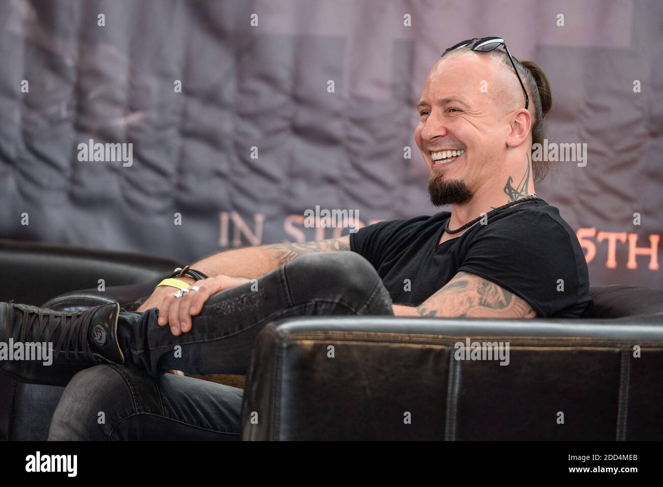 Tomasz Wróblewski alias Orion from band Behemoth attending a press ...