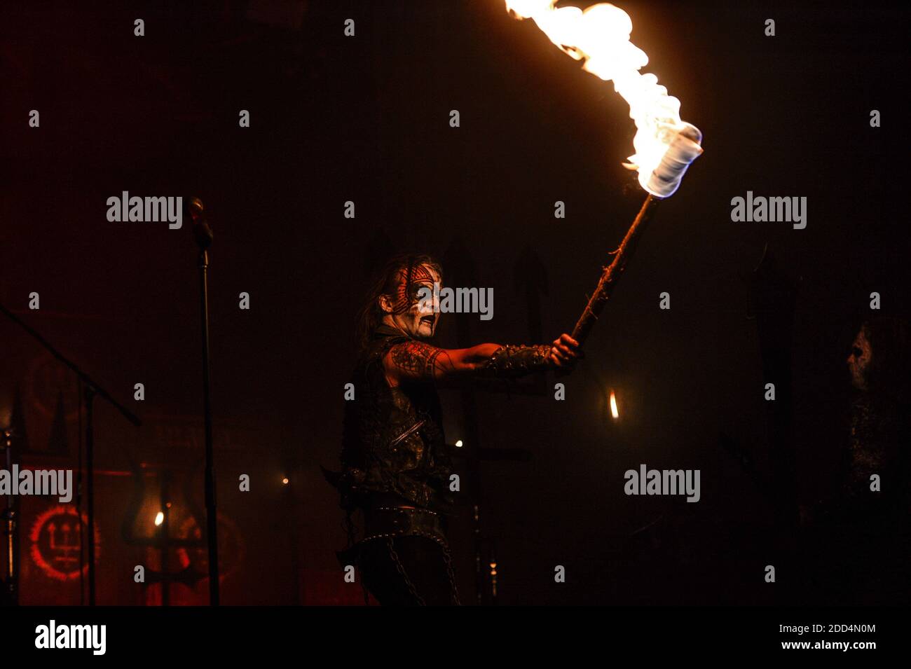 Swedish satanic band Watain performing live on stage during Wacken Open ...