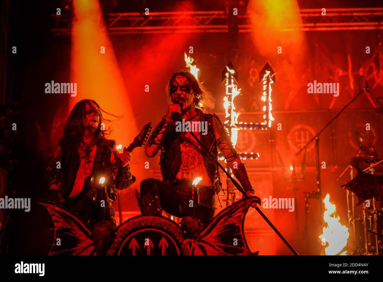 Swedish satanic band Watain performing live on stage during Wacken Open ...