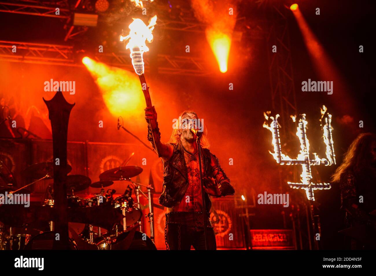 Swedish satanic band Watain performing live on stage during Wacken Open ...