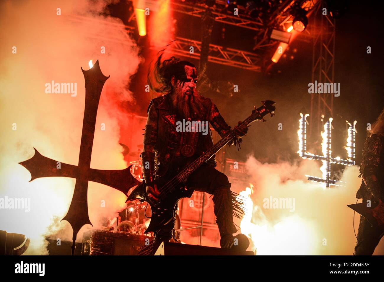 Swedish satanic band Watain performing live on stage during Wacken Open ...