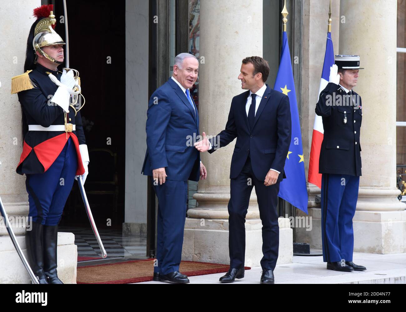 French President Emmanuel Macron Welcomes Israeli Prime Minister ...