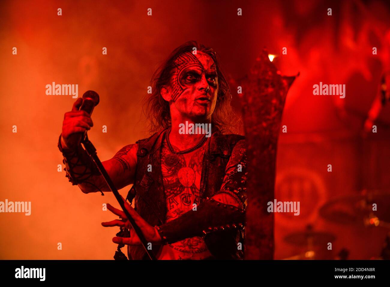 Swedish satanic band Watain performing live on stage during Wacken Open ...