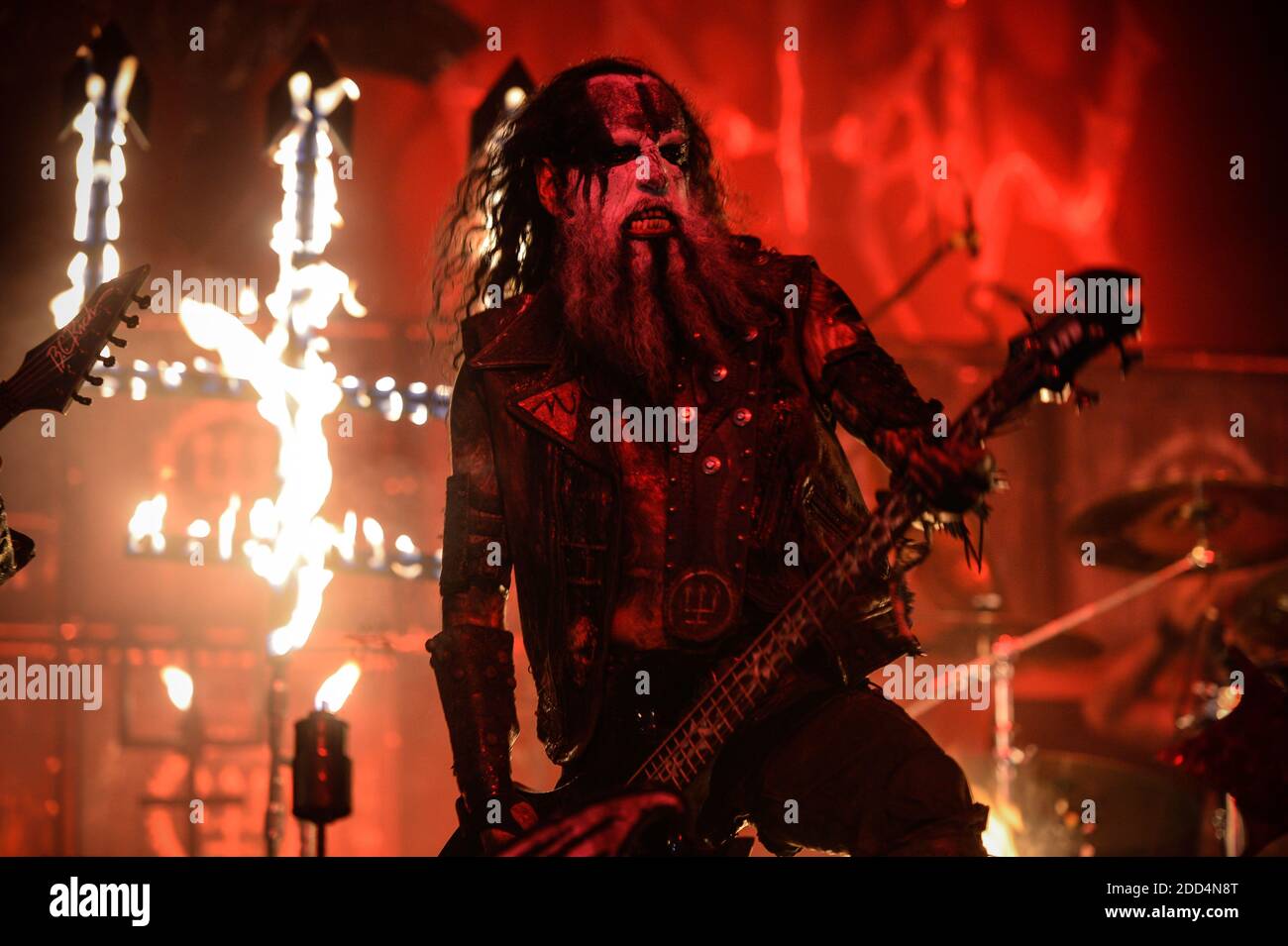 Swedish satanic band Watain performing live on stage during Wacken Open ...