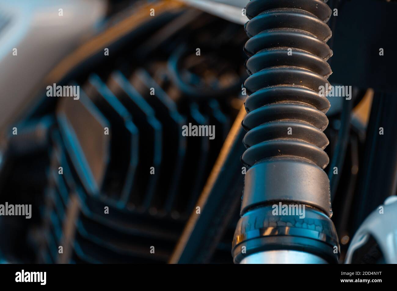 Close up of motorbike and motor parts Stock Photo - Alamy