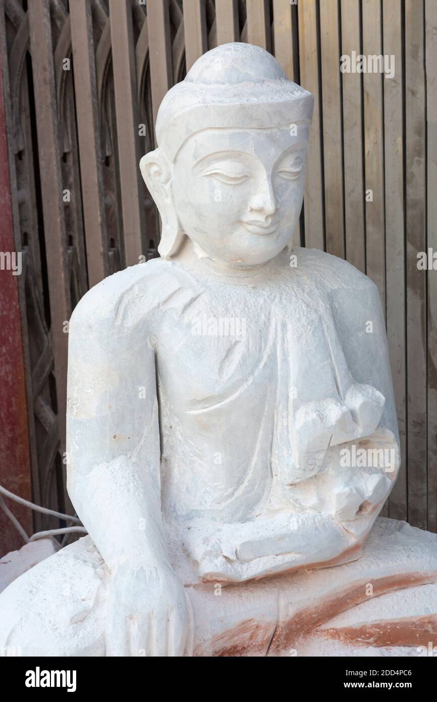 marble Buddha, Amarapura Mandalay, Myanmar (Burma), Asia in February ...