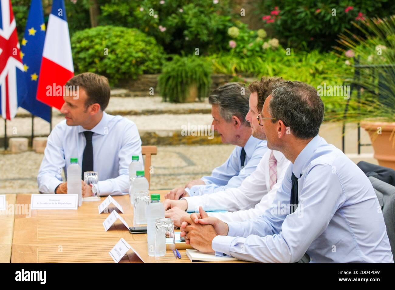 French President Emmanuel Macron, Britain's French Ambassador Jean ...