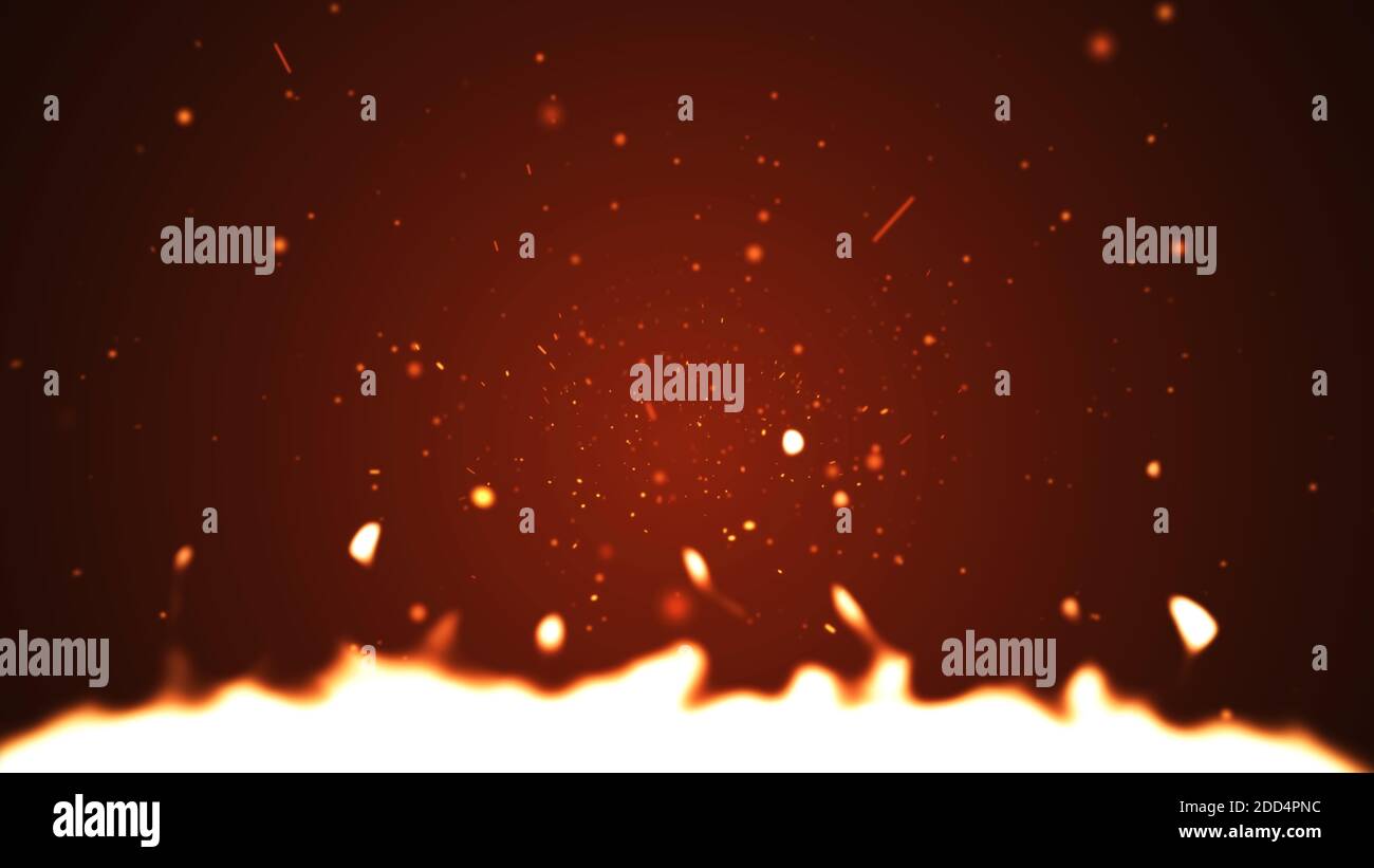 fire flame particle abstract background, illustration render Stock ...