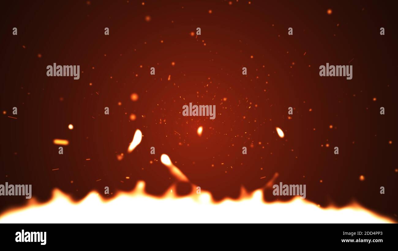 fire flame particle abstract background, illustration render Stock ...