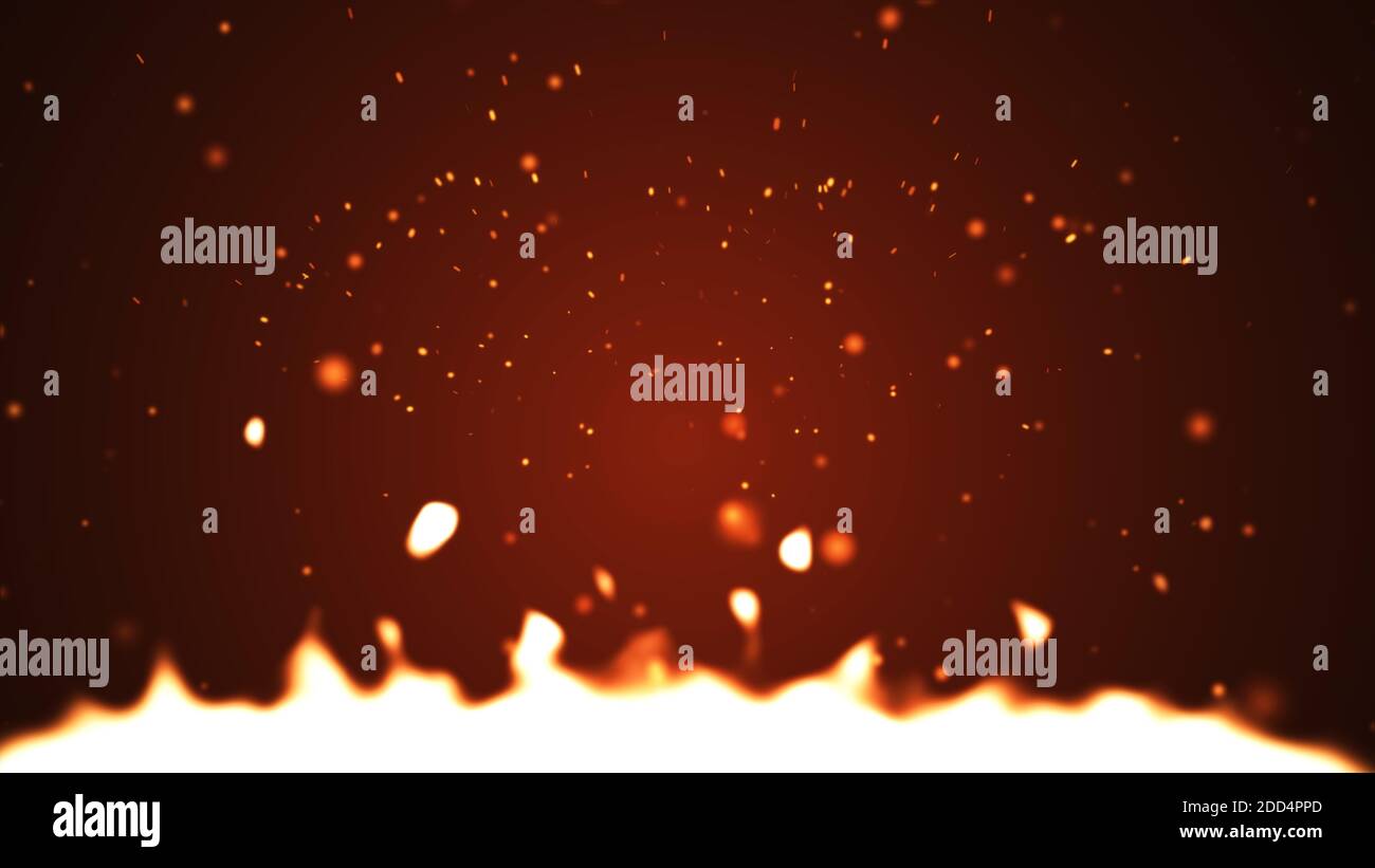 fire flame particle abstract background, illustration render Stock ...