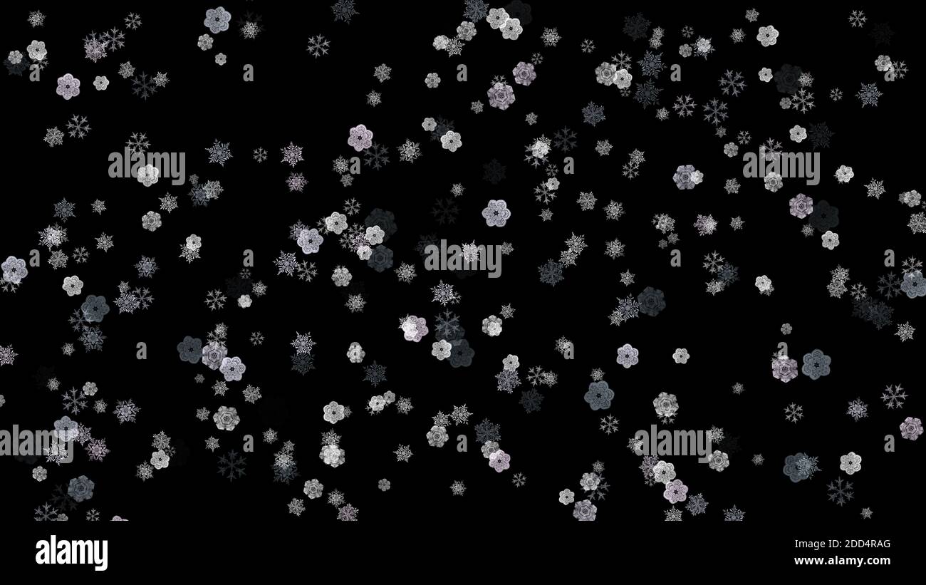 Winter Snow Flake abstract Background, illustration render Stock Photo ...