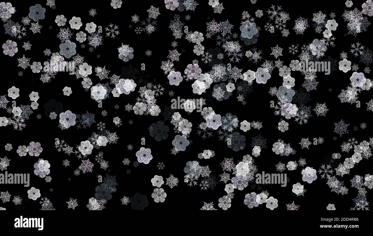 Winter Snow Flake abstract Background, illustration render Stock Photo ...