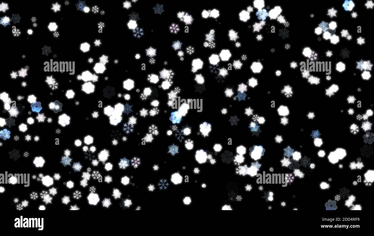 Winter Snow Flake abstract Background, illustration render Stock Photo ...