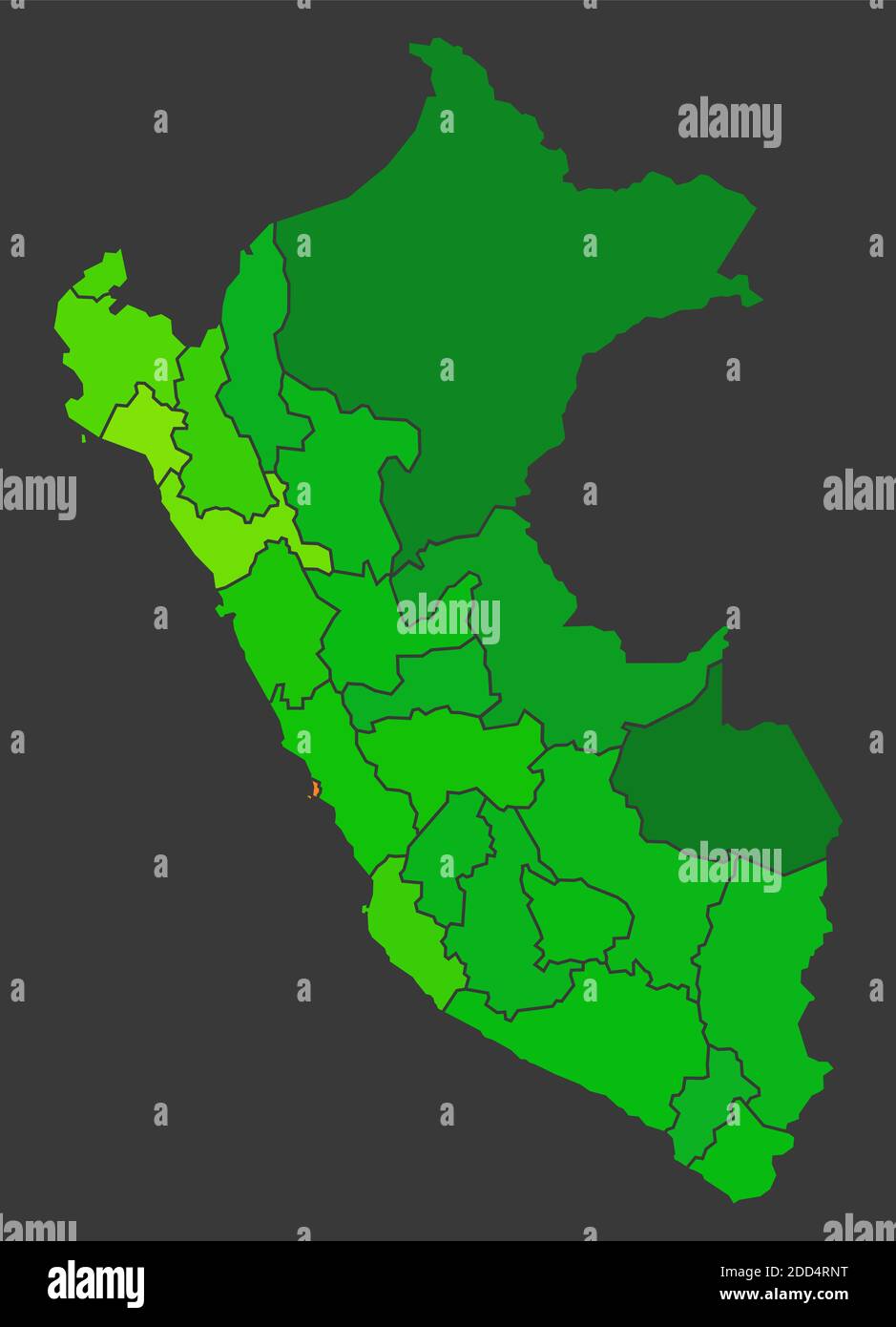 Peru population heat map as color density illustration Stock Photo - Alamy