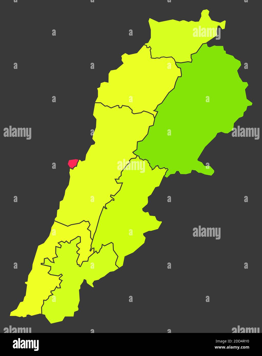 Lebanon population heat map as color density illustration Stock Photo ...
