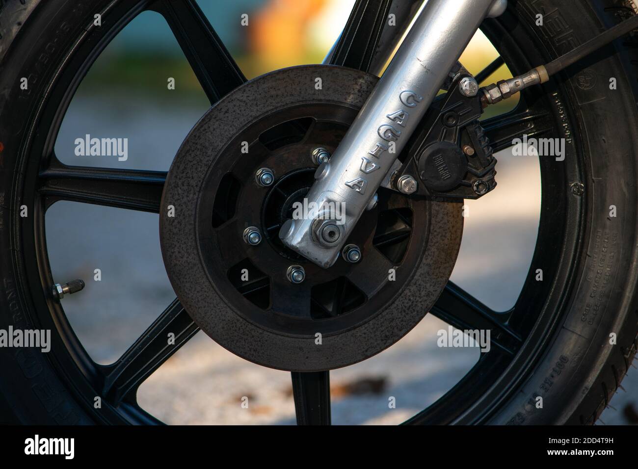 Close up of motorbike and motor parts Stock Photo - Alamy