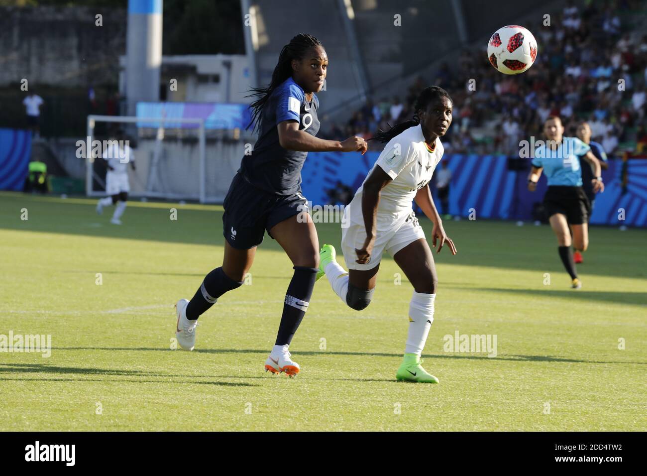 France's Marie-Antoinette Katoto battles Ghana's Shine Agbomadzi during ...