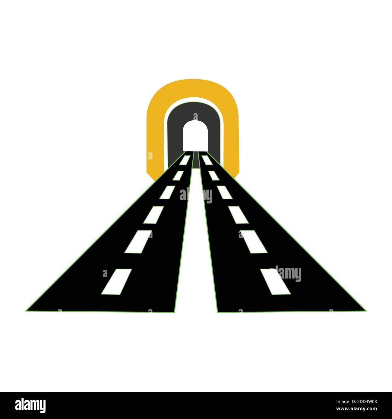 Asphalt road tunnel on Stock Vector Images - Alamy