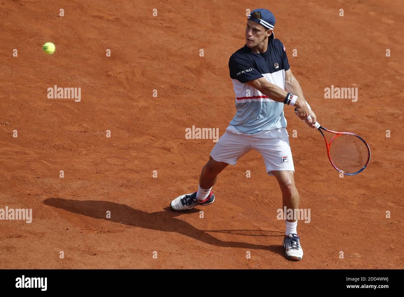 Argentina's Diego Schwartzman playing in the 1/4 of finals of the ...