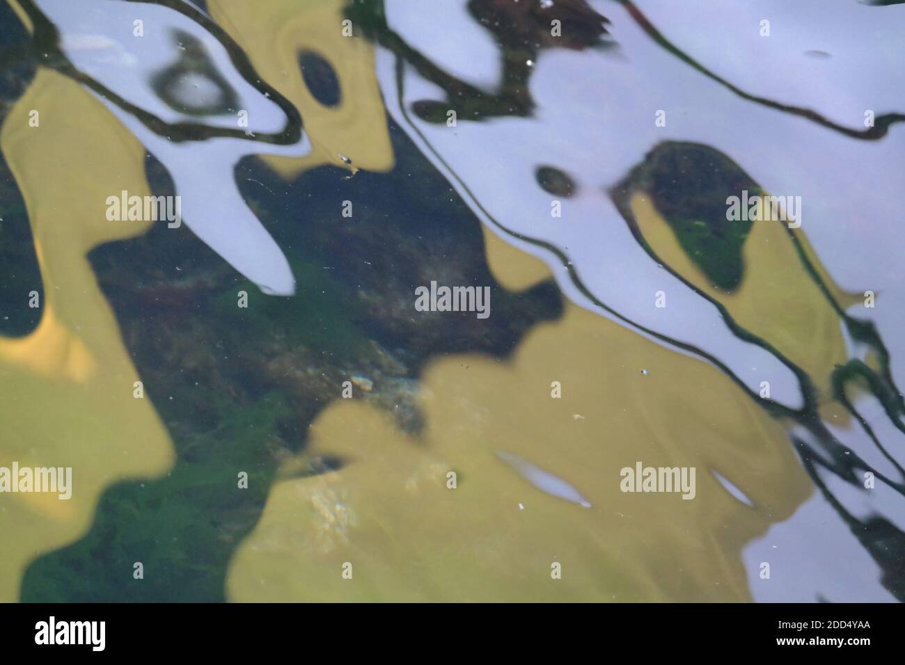 Reflection on water. Abstract wavy background. Background with waves ...