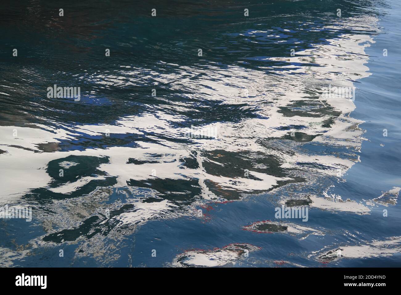 Reflection on water. Abstract wavy background. Background with waves ...