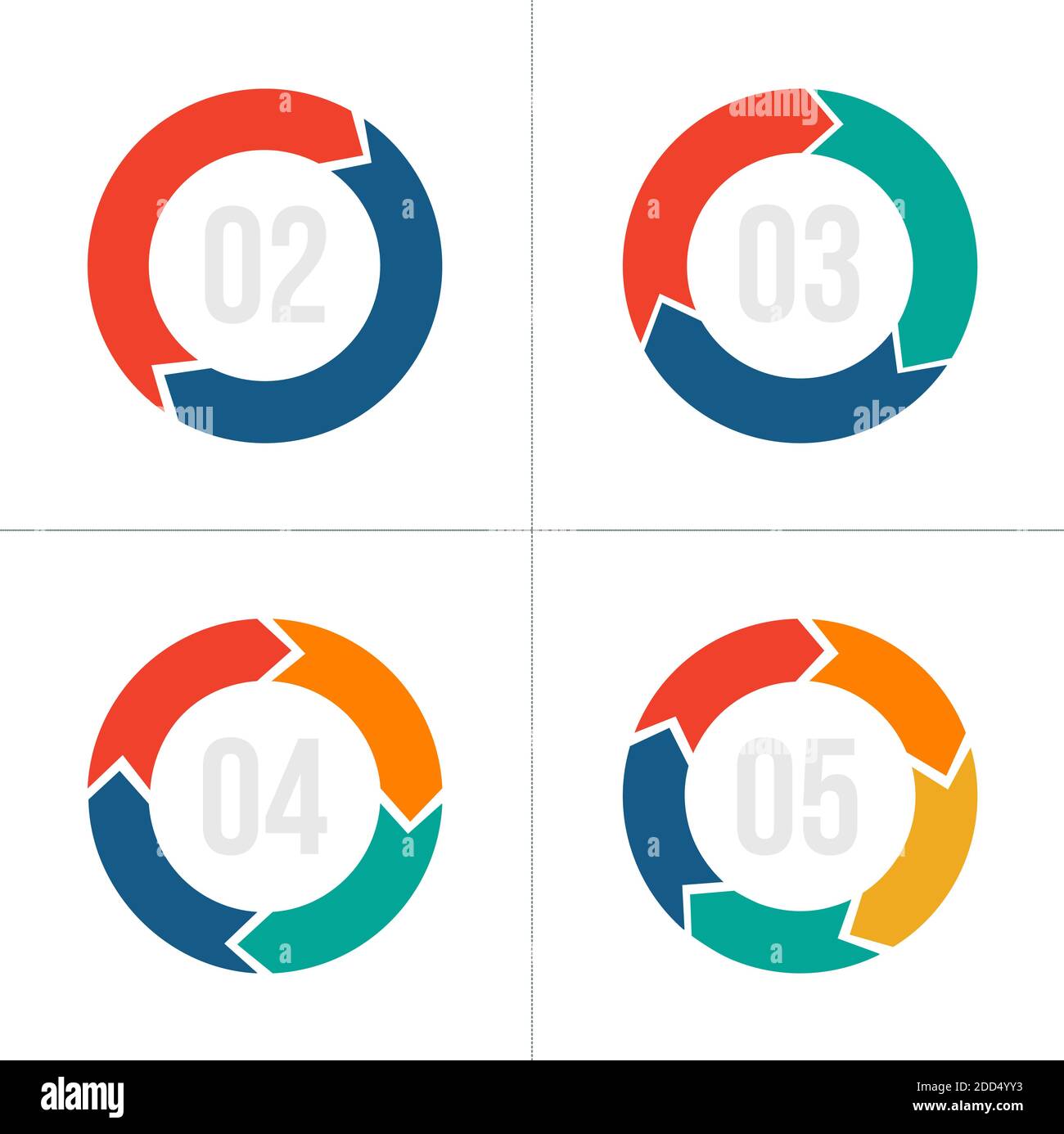 Vector circle arrows for infographic. Template for diagram, graph ...
