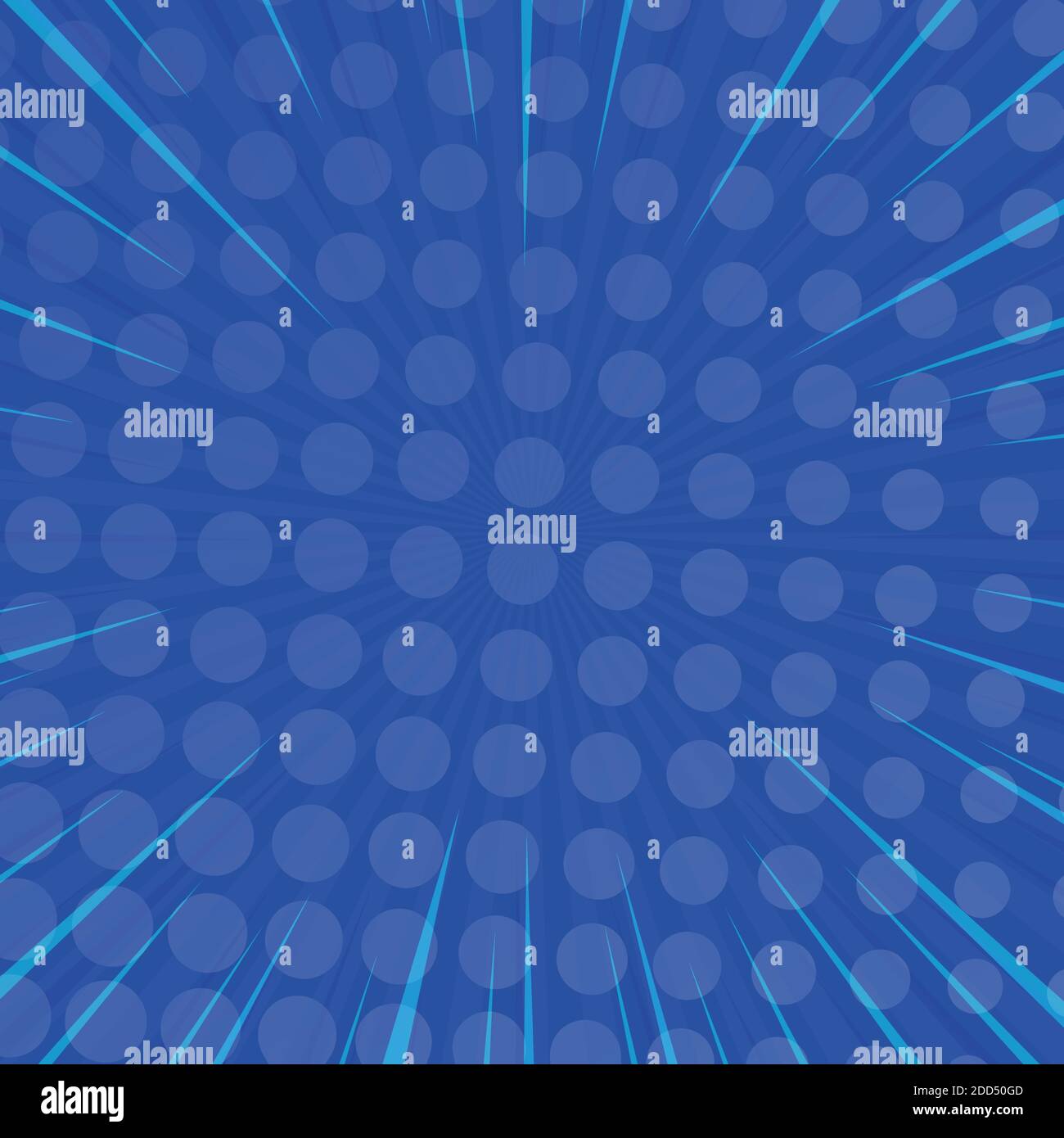 Blue comic zoom with lines and dots - Vector illustration Stock Vector ...