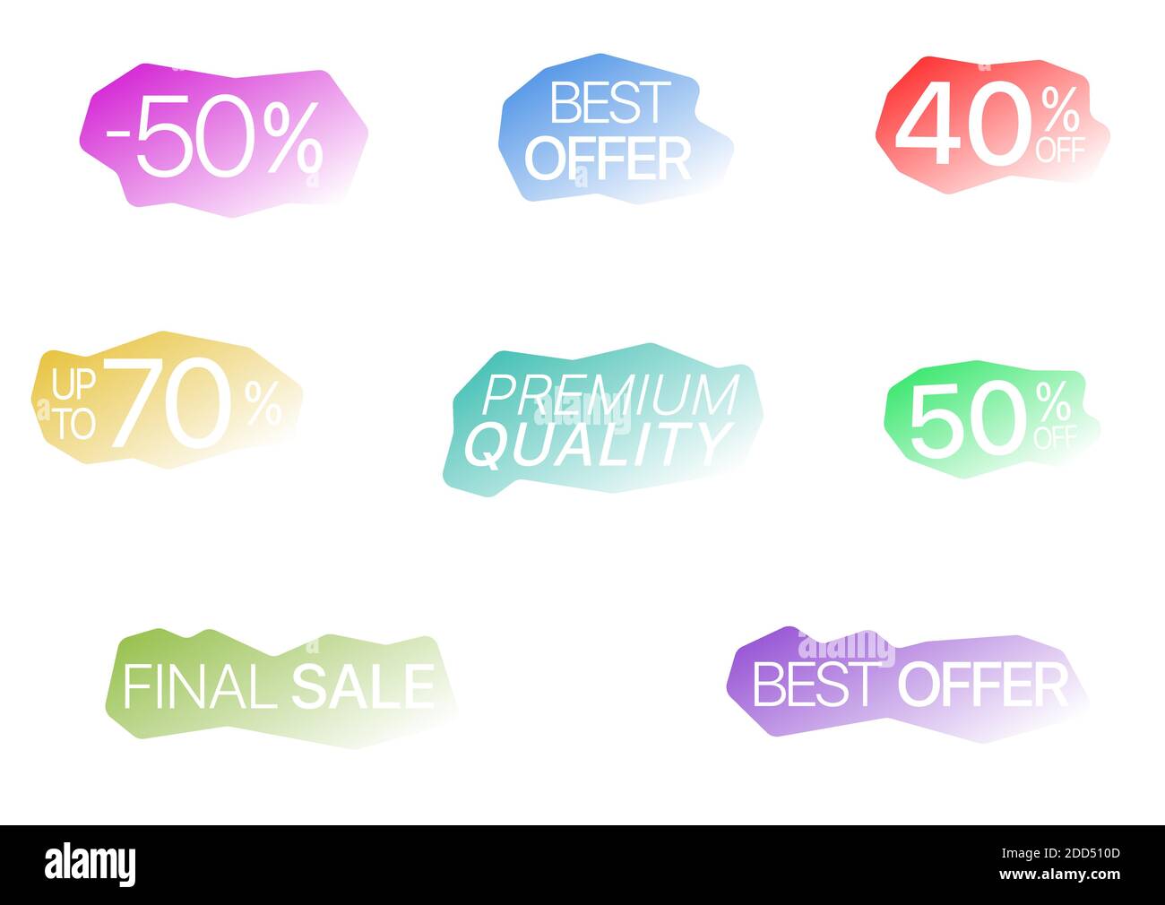 Colored sticker set Stock Vector Image & Art - Alamy