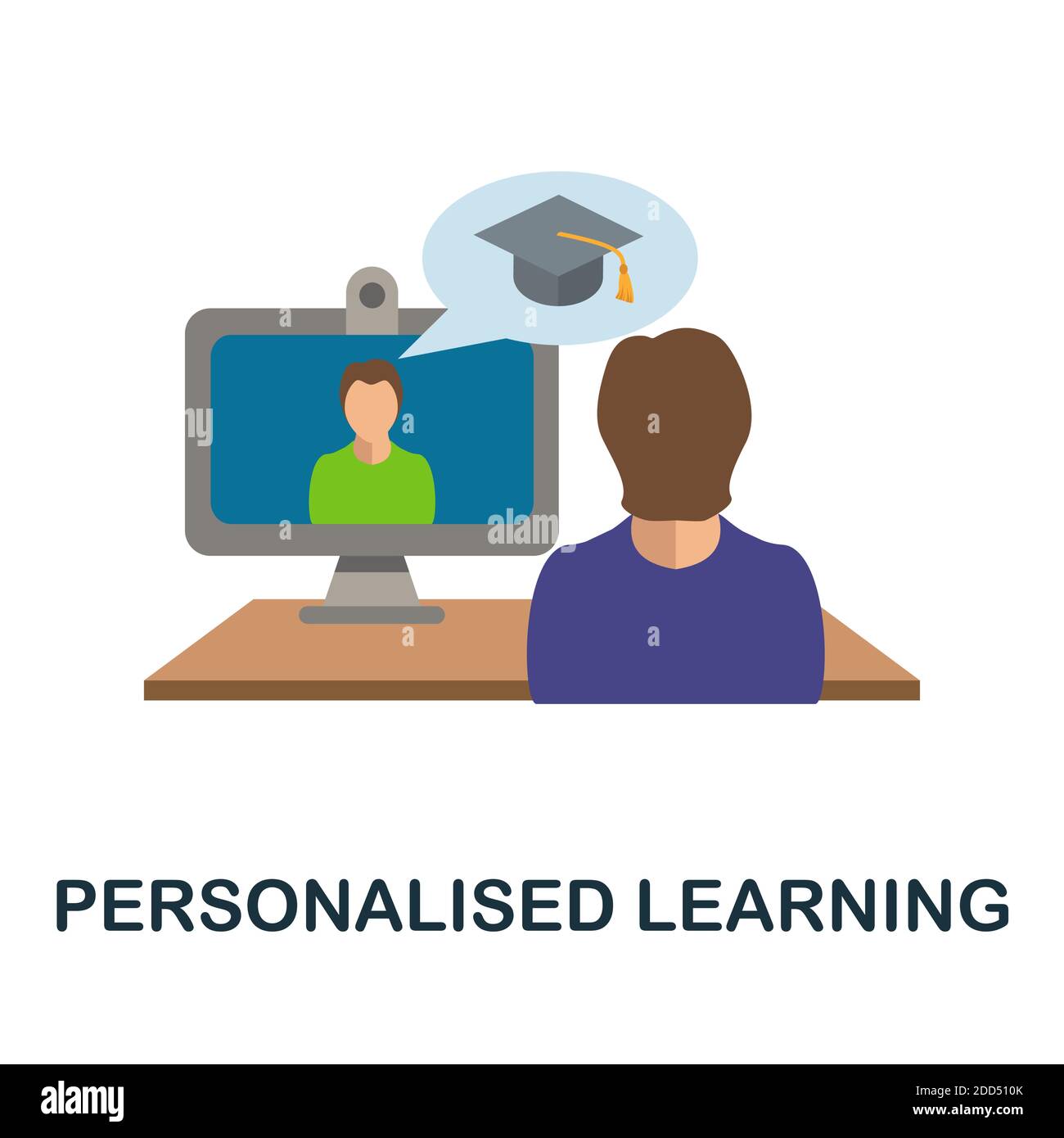 Personalised Learning icon. Simple element from online education ...