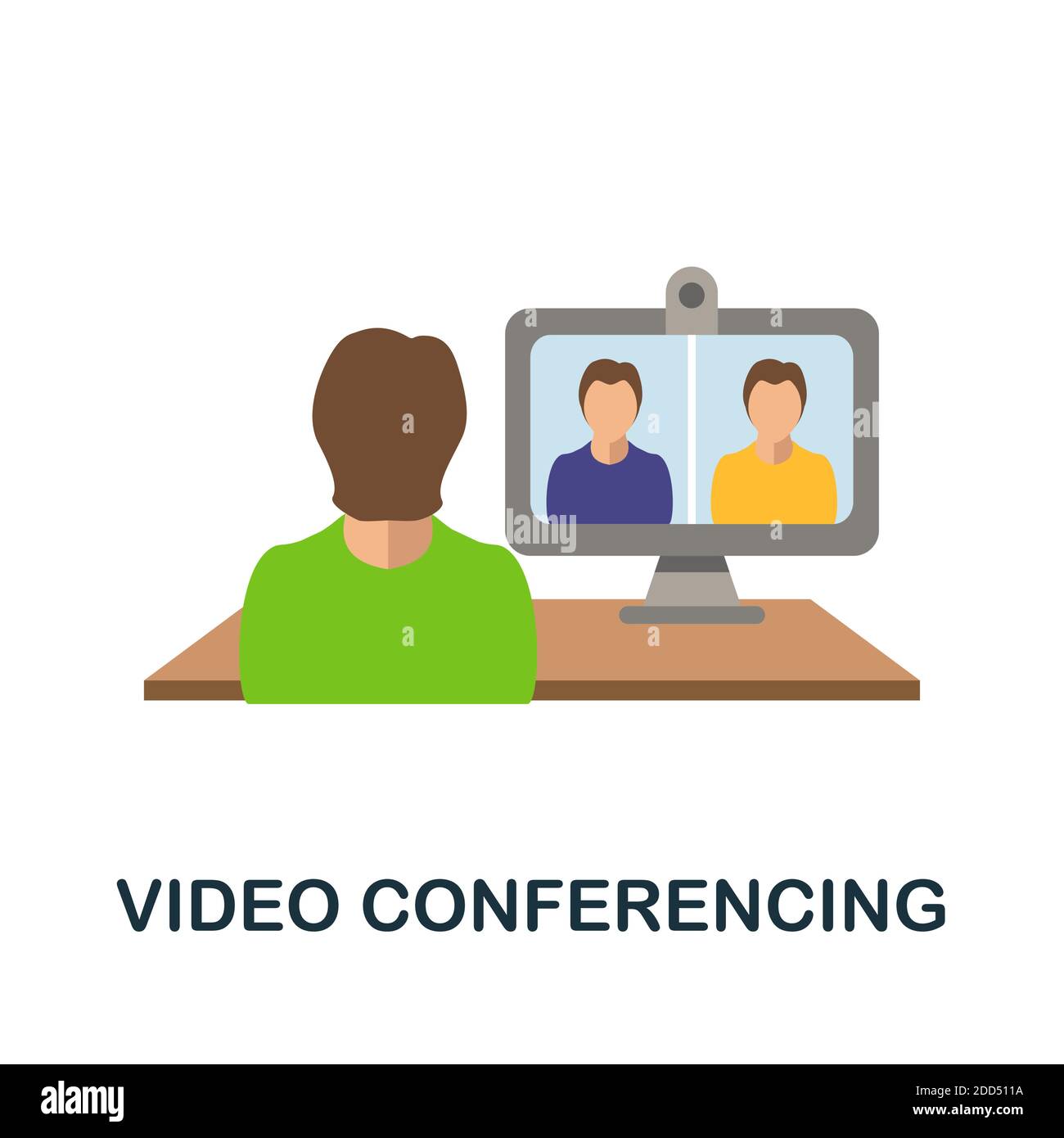 Video Conferencing icon. Simple element from online education ...