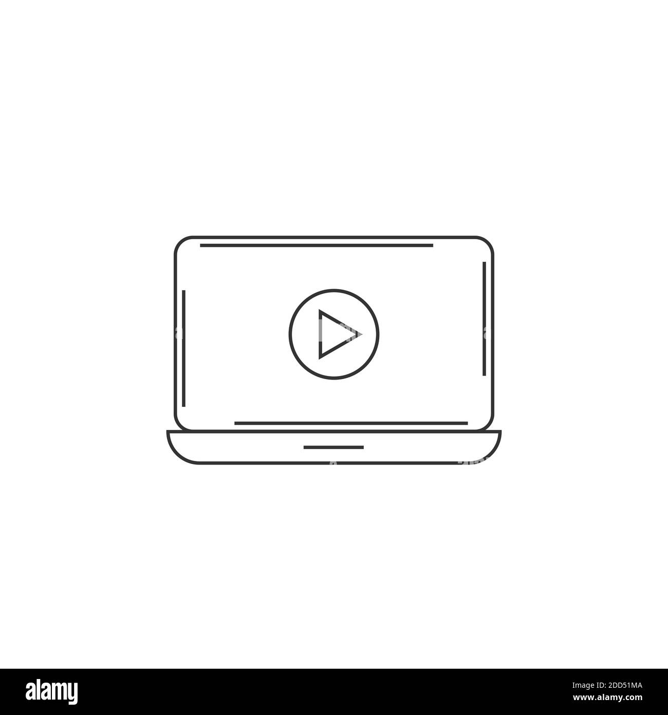 Simple Laptop icon Stock Vector Image & Art - Alamy