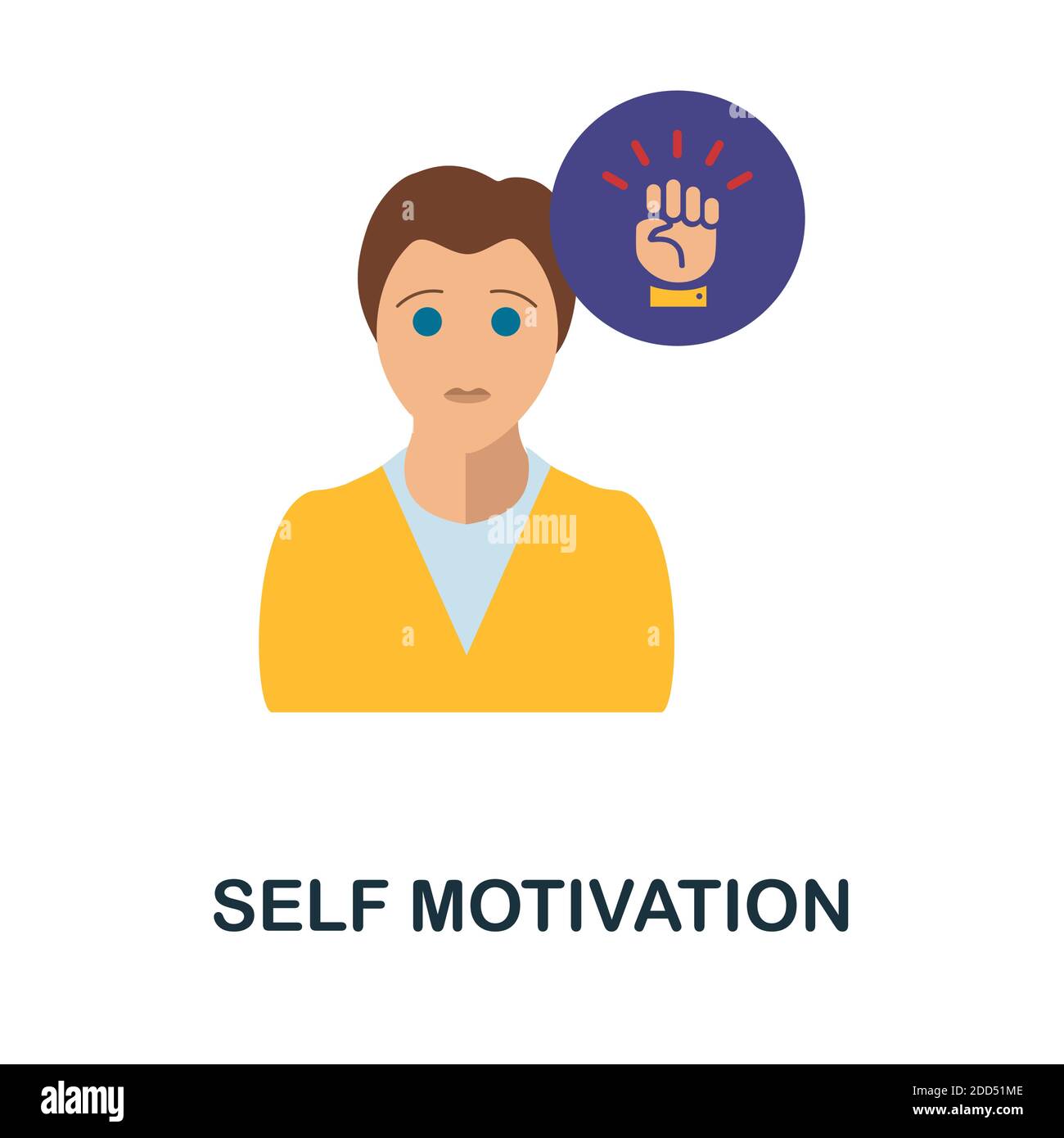 Self Motivation icon. Simple element from online education collection ...
