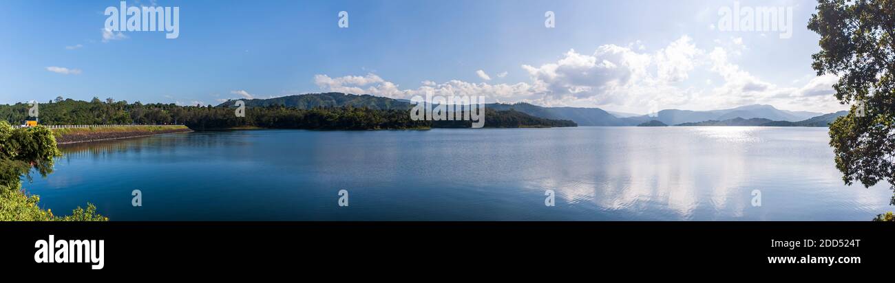 A panoramic shot of the Umiam lake, also known as Barapani lake, on the ...