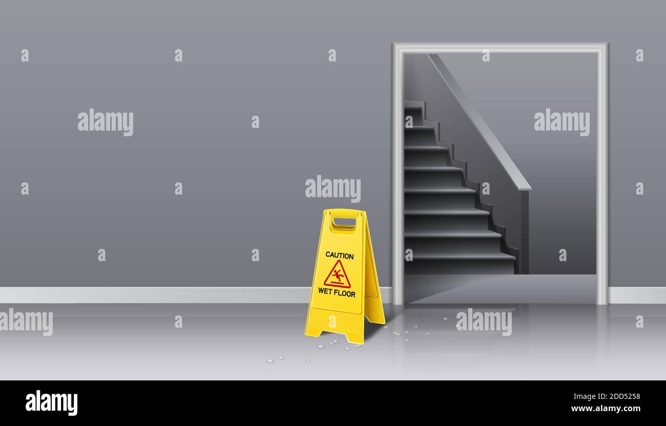 Caution slippery sign in Stock Vector Images - Alamy