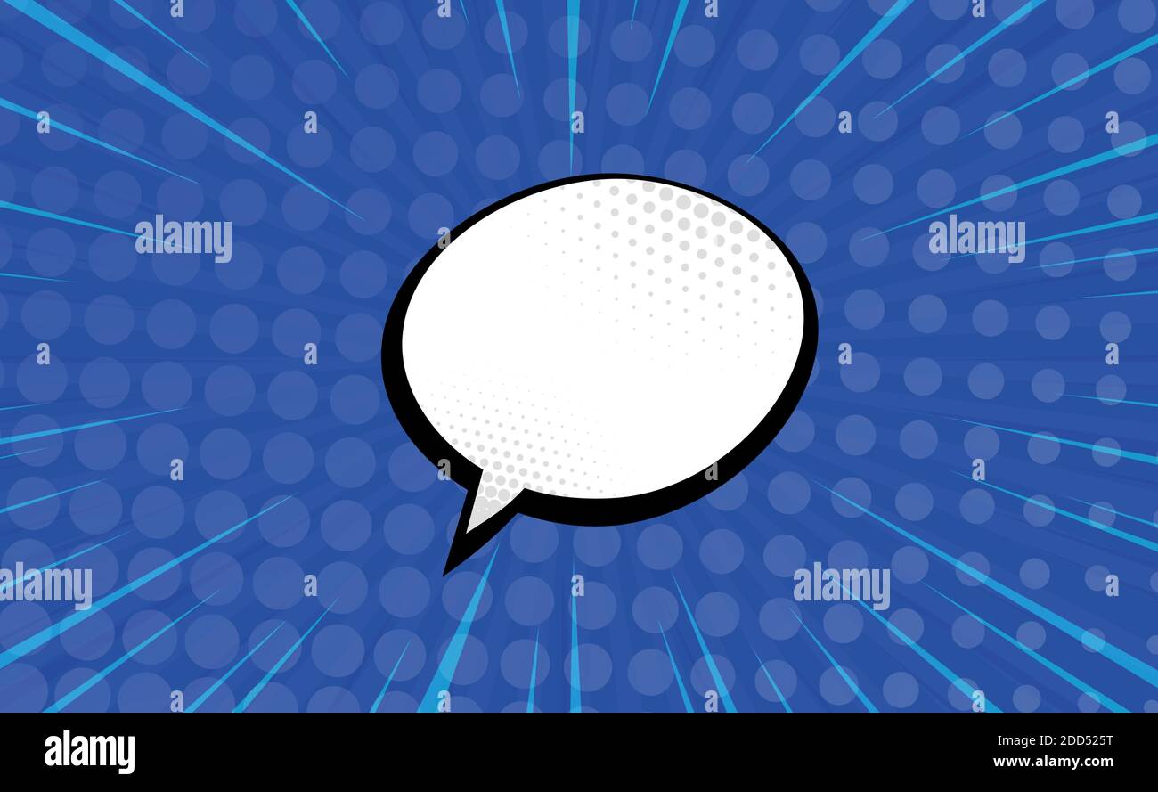 Blue comic zoom with lines and dots - Vector illustration Stock Vector ...