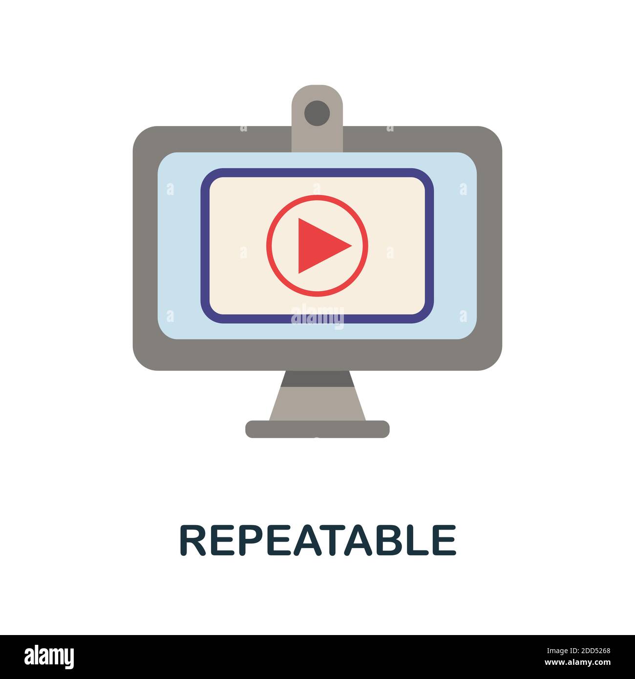 Repeatable icon. Simple element from online education collection ...