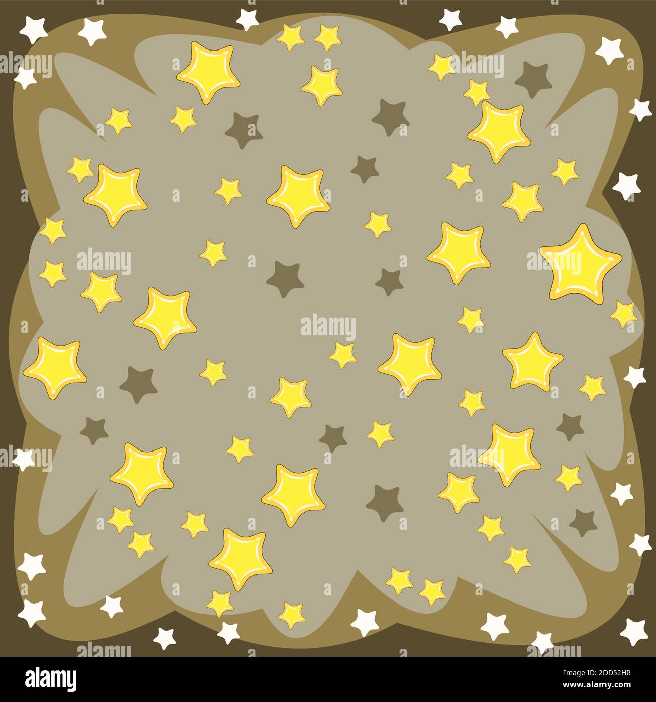 Abstract background. Asterisks. Cartoon flat style. Soft rounded clouds ...