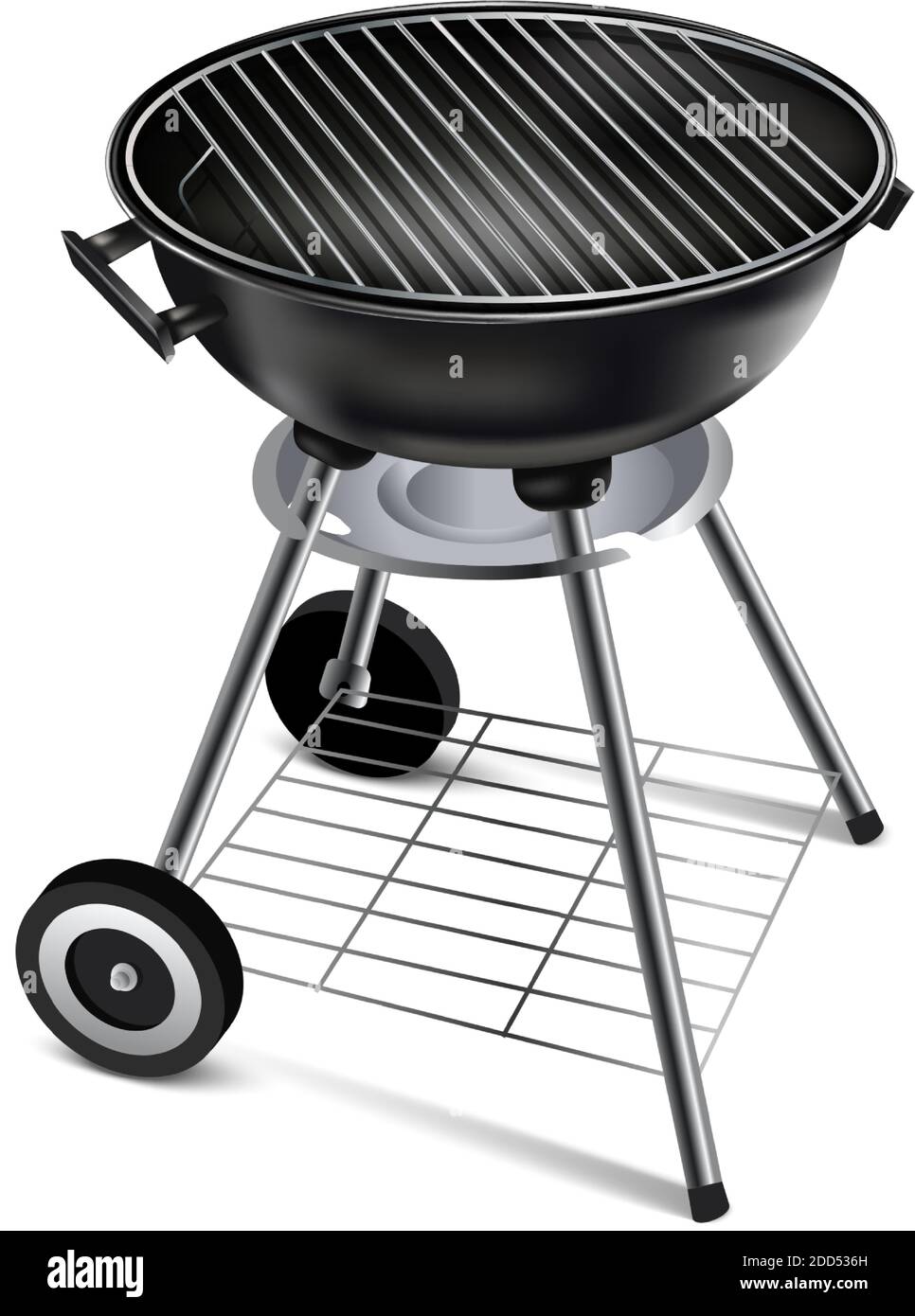 3d realistic vector icon illustration of barbecue grill. Isolated on ...